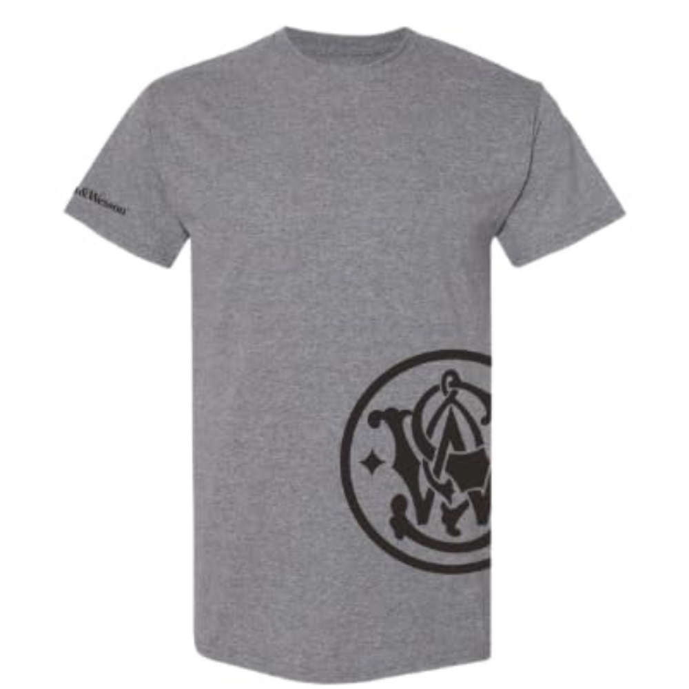 Smith & Wesson® Crewneck Wrap-Around Logo Short Sleeve Tee in Nickel H