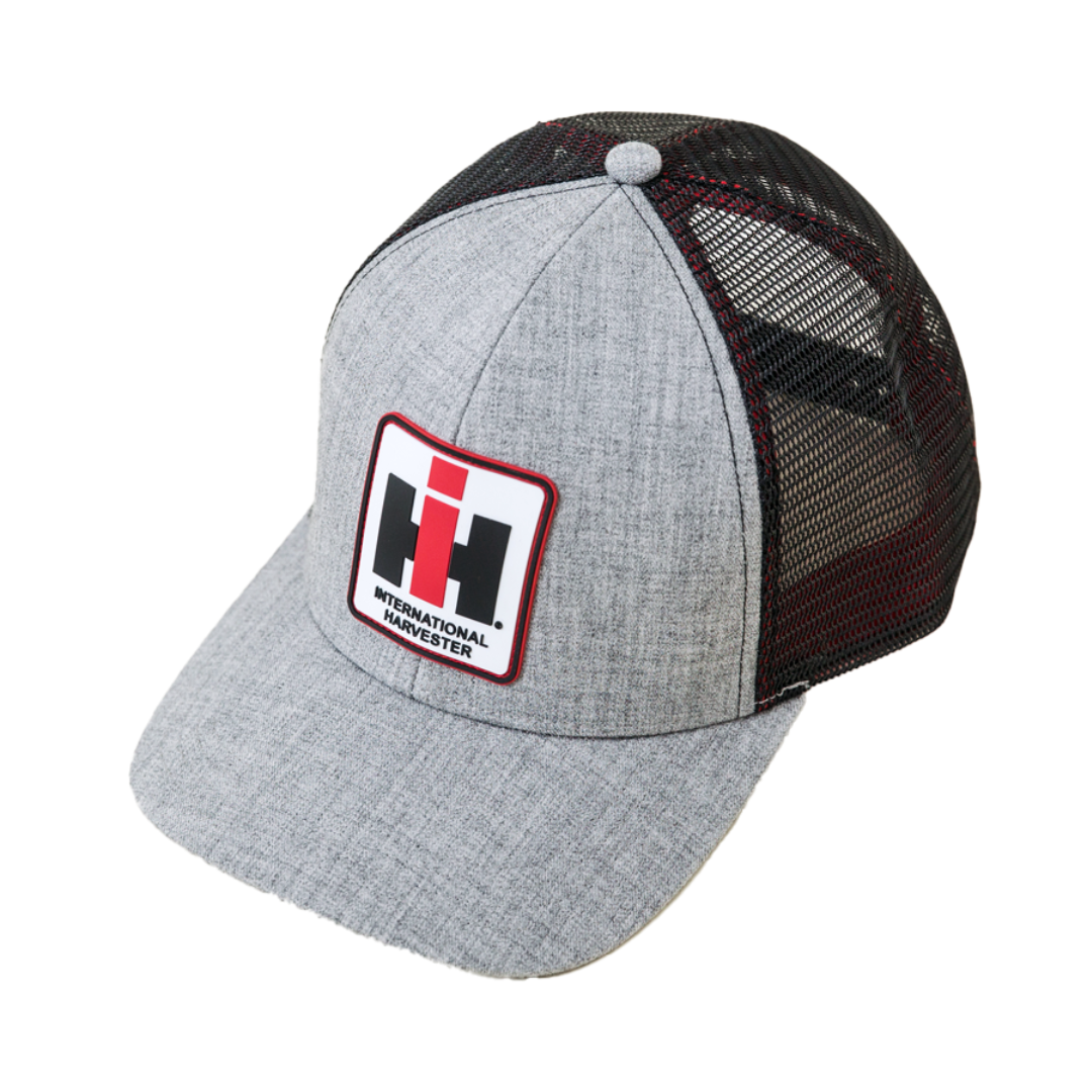 IH® INTERNATIONAL HARVESTER® Heather Grey and Black Mesh Back Trucker